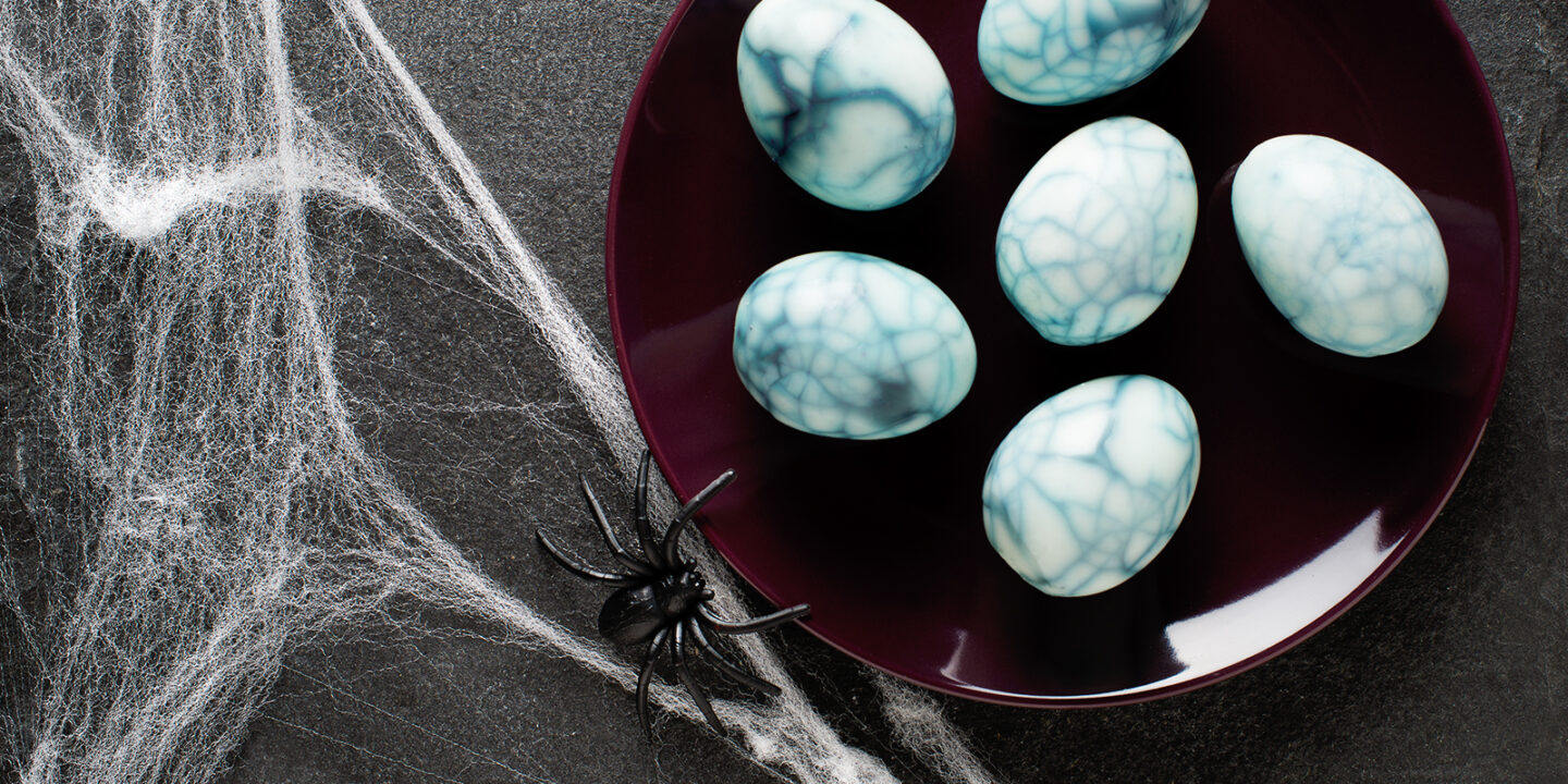 Cobweb Eggs for Halloween - Eggs.ca