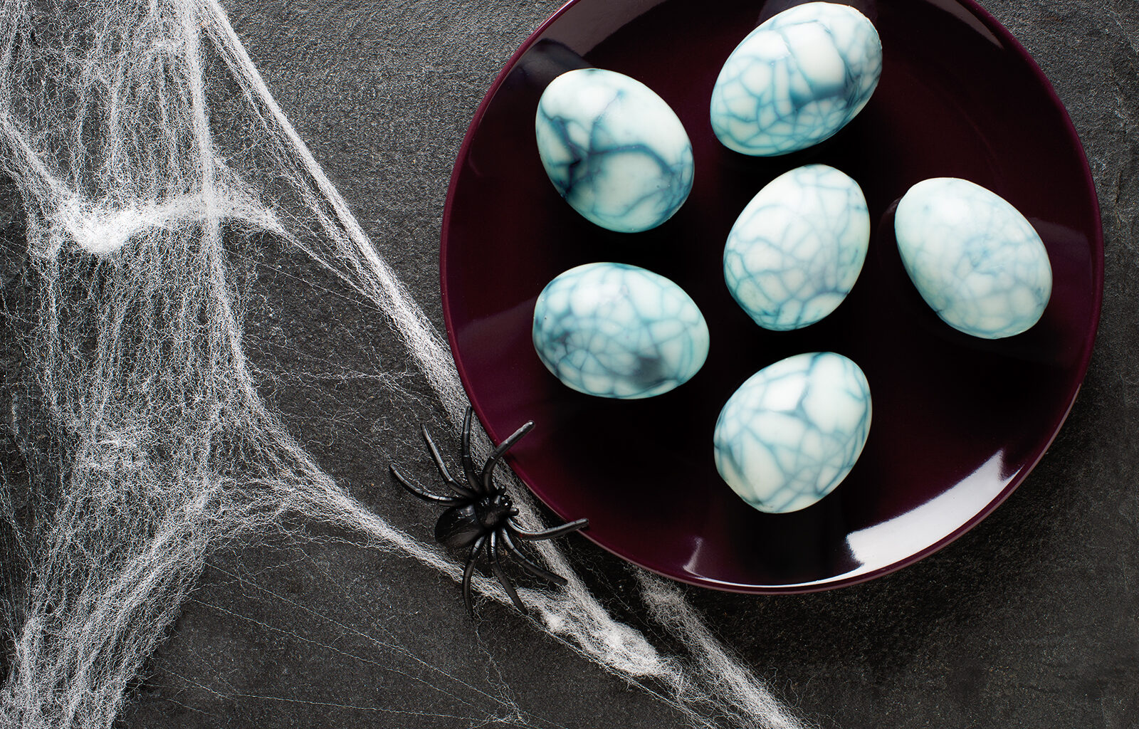 Cobweb Eggs for Halloween - Eggs.ca