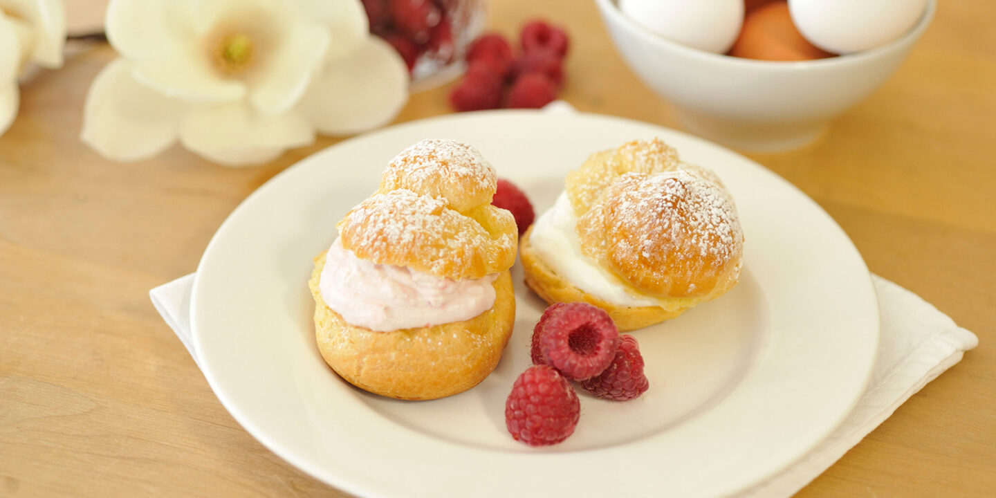 Lemon and Raspberry Cream Puffs - Eggs.ca
