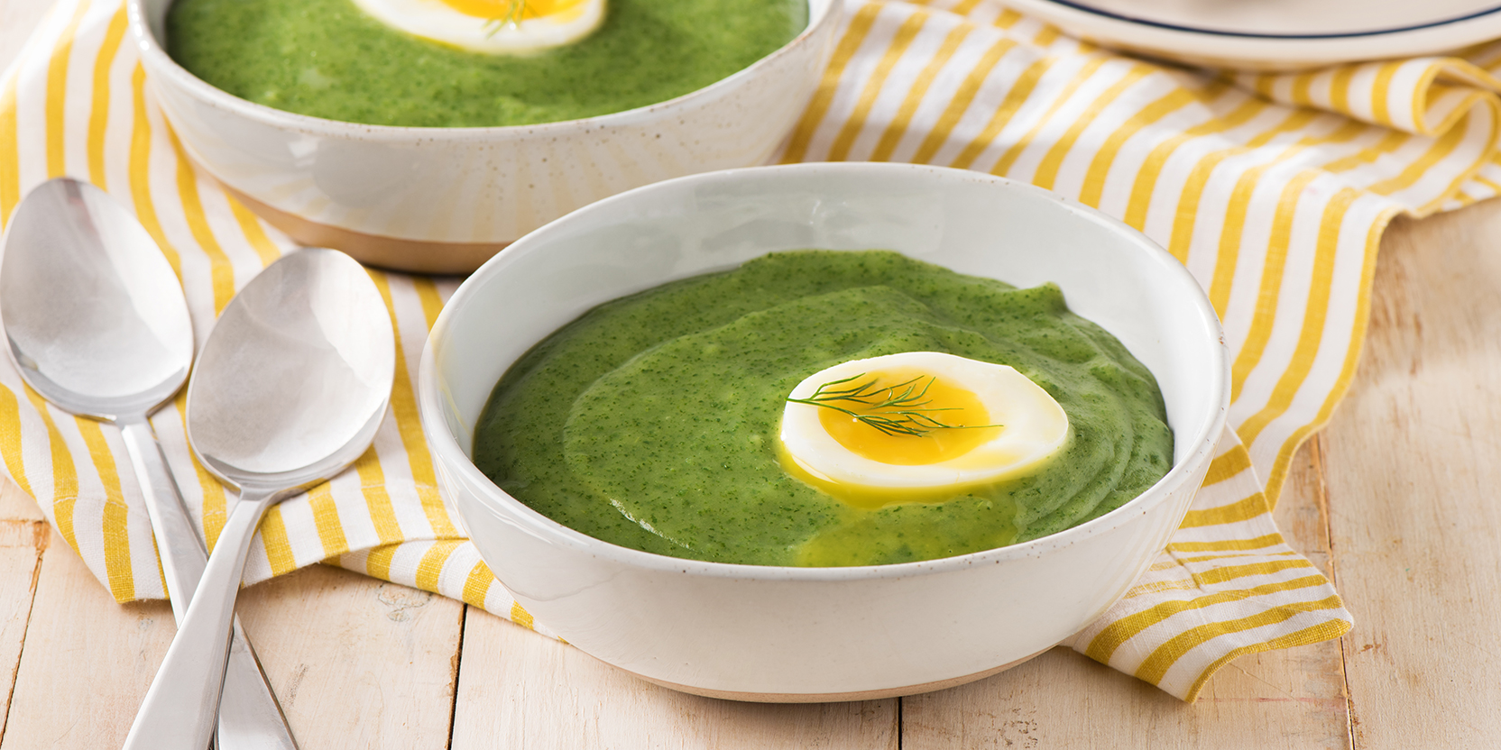 Pea Soup with Crab Royale - Eggs.ca