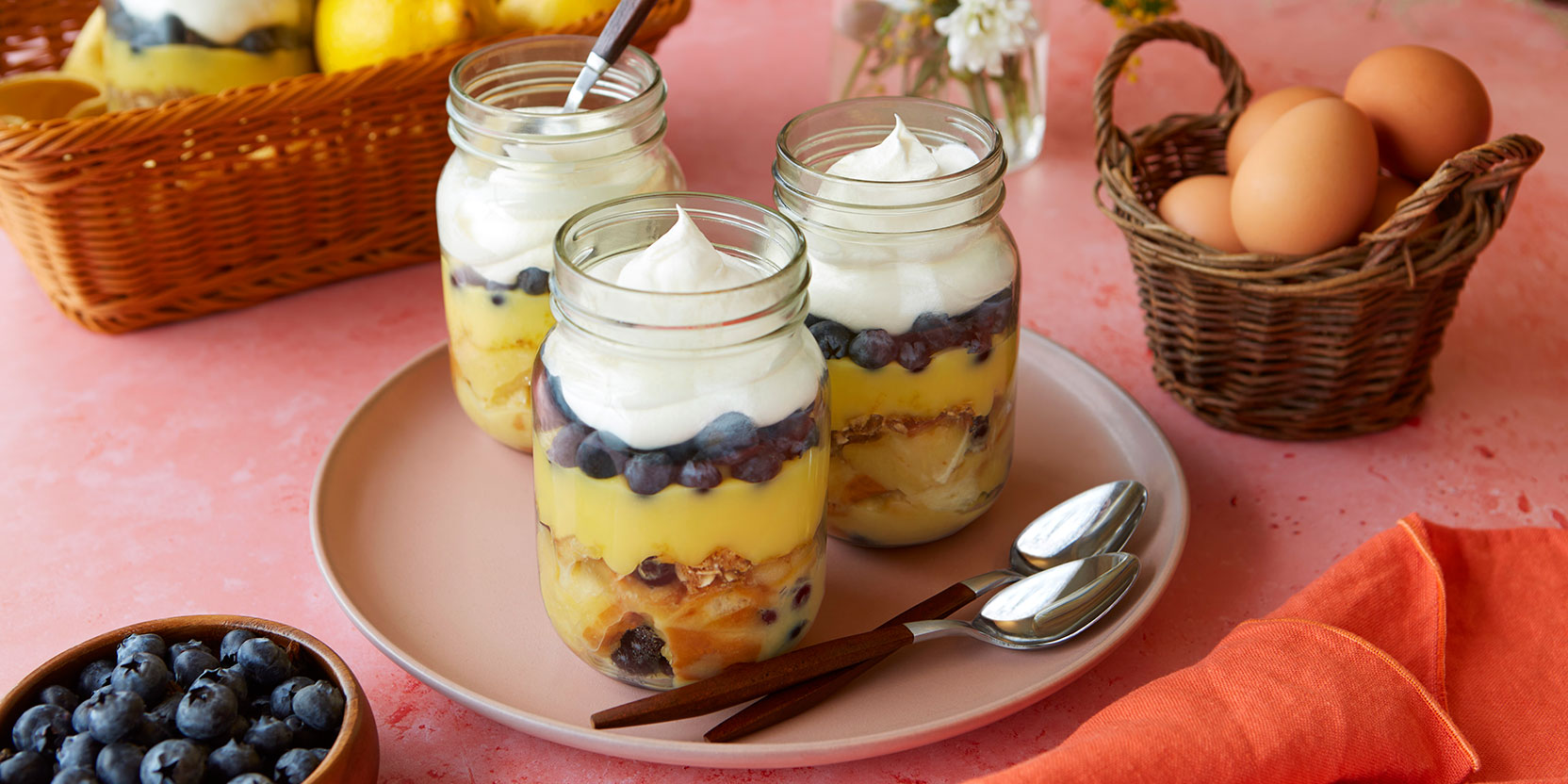 Lemon Blueberry Bread Pudding - Eggs.ca