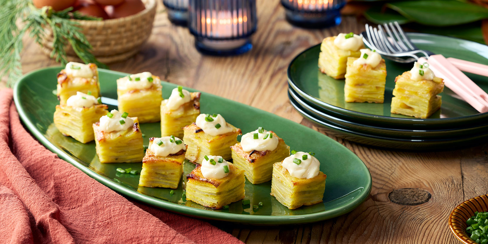 Crispy Potato and Egg Stacks - Eggs.ca